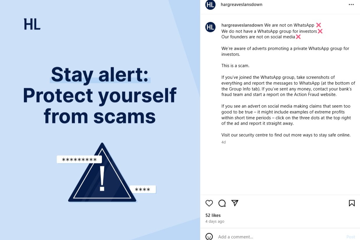 Hargreaves Lansdown has more than 600 adverts taken down after scam ...